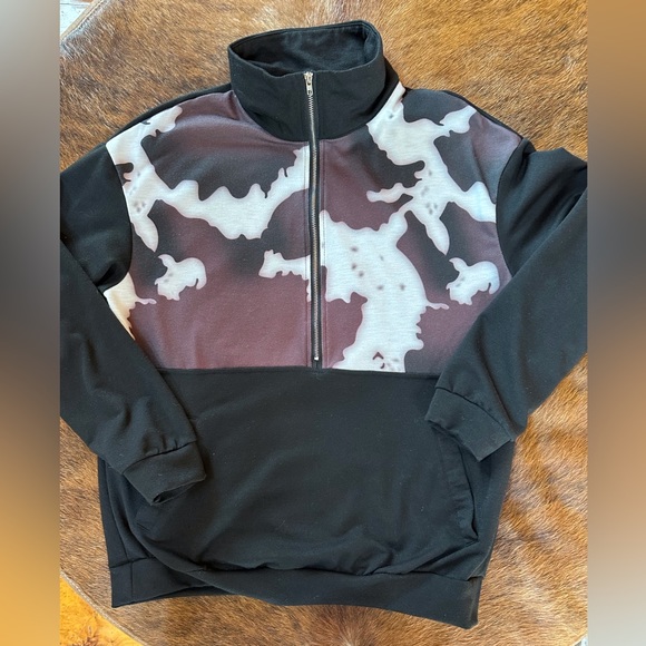 Jackets & Coats | Cow Print Jersey Jacket In Faded Look | Poshmark